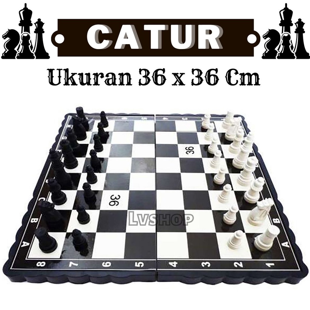 Jual Papan Catur lipat plastik Chess Board Game Ukuran Sedang Besar ...