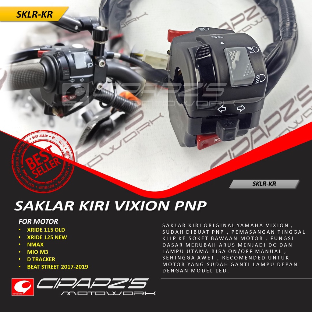 Jual Saklar kiri Vixion DEM PNP Beat street x-ride D-TRACKER | Shopee ...