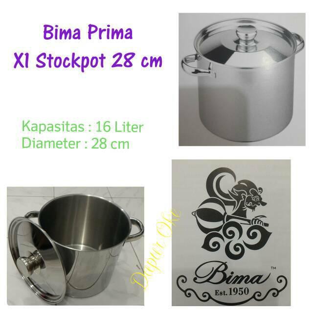 Bima Stockpot 28 cm Prima X1 / Panci Tinggi Stainless | Shopee Indonesia