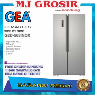 Jual KULKAS GEA G2D 563 INOX LEMARI ES 2 PINTU G2D-563 G2D563 SIDE BY ...