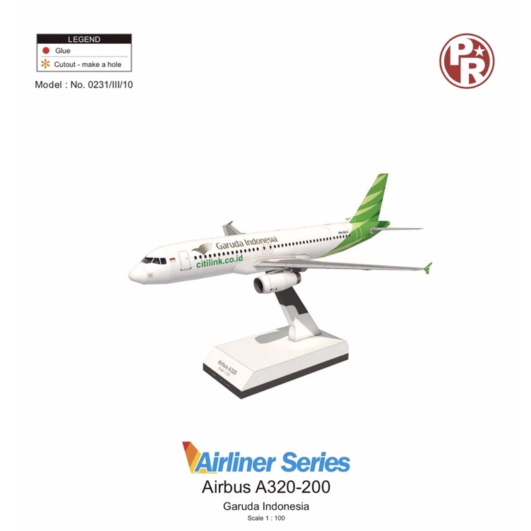 Jual PAPERCRAFT Airbus A320-200 Citilink Garuda Indonesia by Paper ...