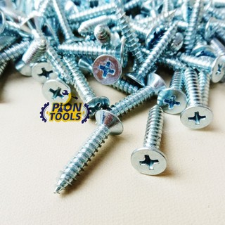 Jual 20 pc TAPPING JF 10x1 Sekrup Tapping FH Sekrup Kepala Rata ...