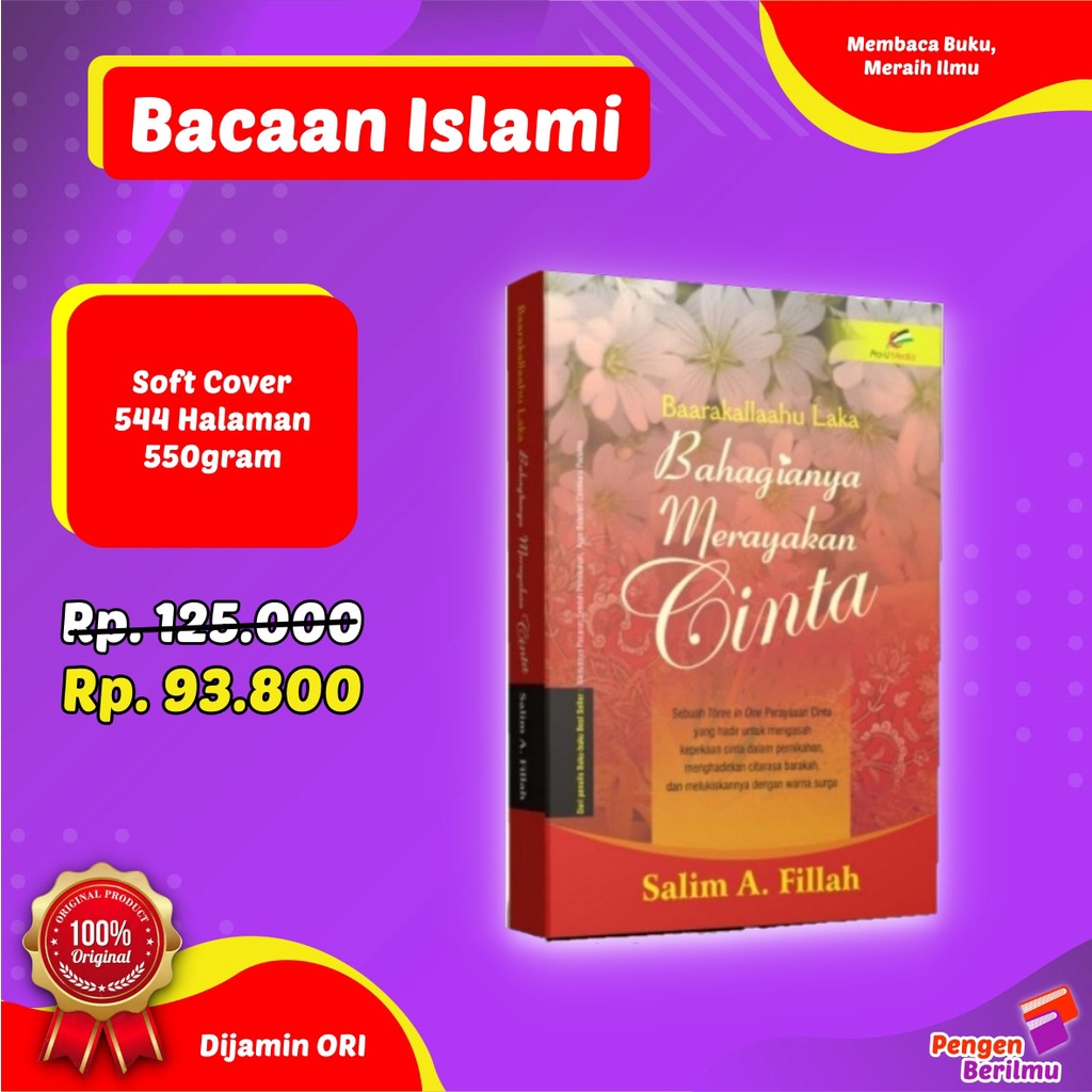 Jual Bahagianya Merayakan Cinta Soft Cover | Buku Bacaan Fiqih Pernikahan Islami | 100% Buku ...