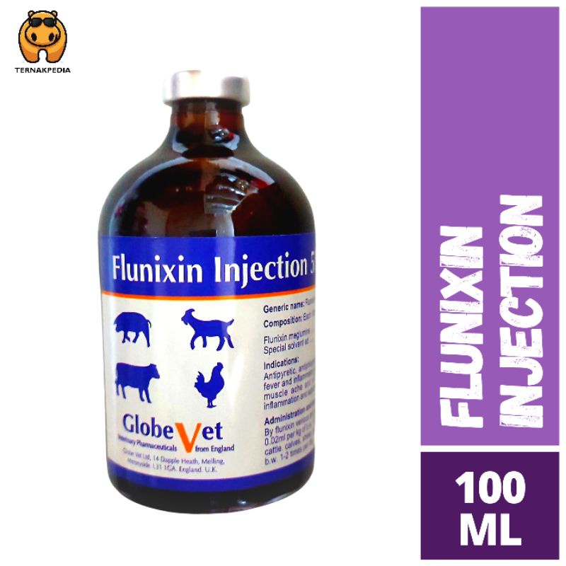 Jual Flunixin Injeksi 100 ml - Golbal Vet Flunixin 100 ml - Obat Ajaib ...