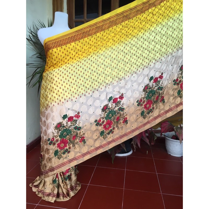 Jual Saree India murah Motif bunga | Shopee Indonesia