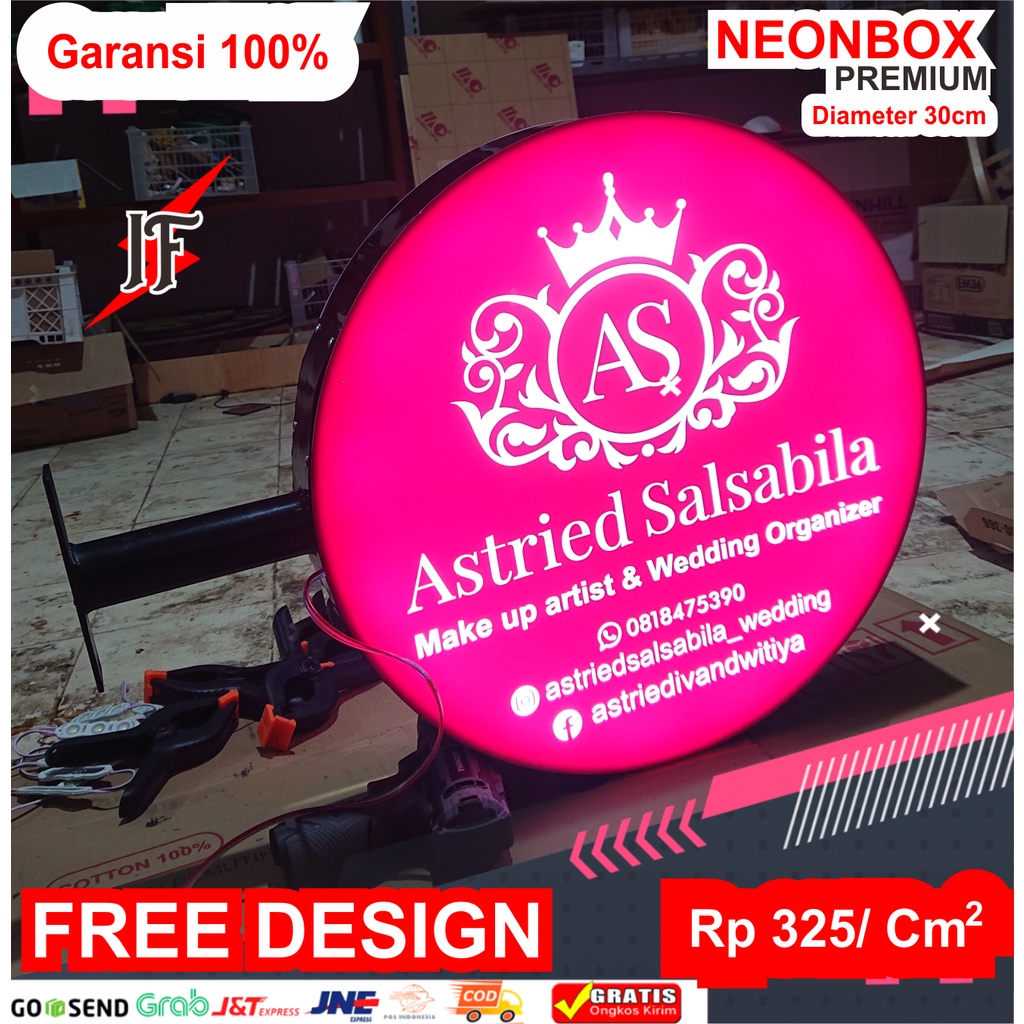 Jual NEON BOX 2 SISI NEONBOX PREMIUM FREE BRACKET | Shopee Indonesia