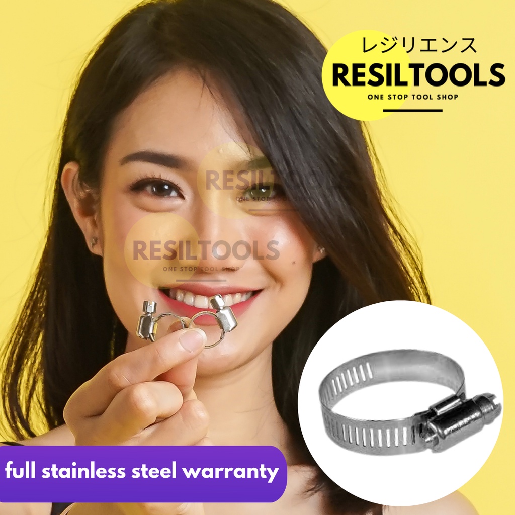 Jual klem stainless steel 6 - 12 mm klem selang clamp 1/4 inch - 1/2 ...