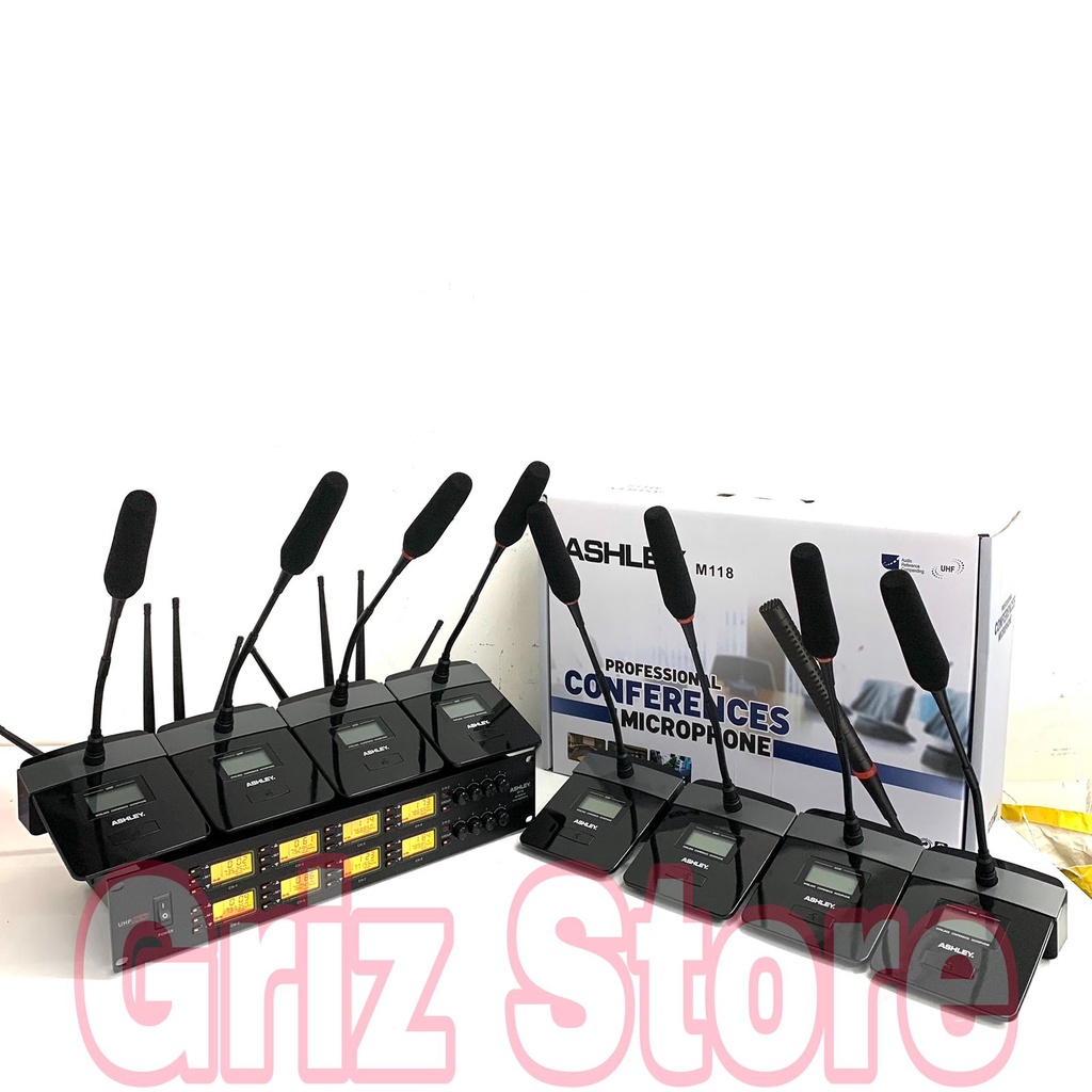 Jual Mic Wireless Conference - Podium ASHLEY M118 Multi Channel ...