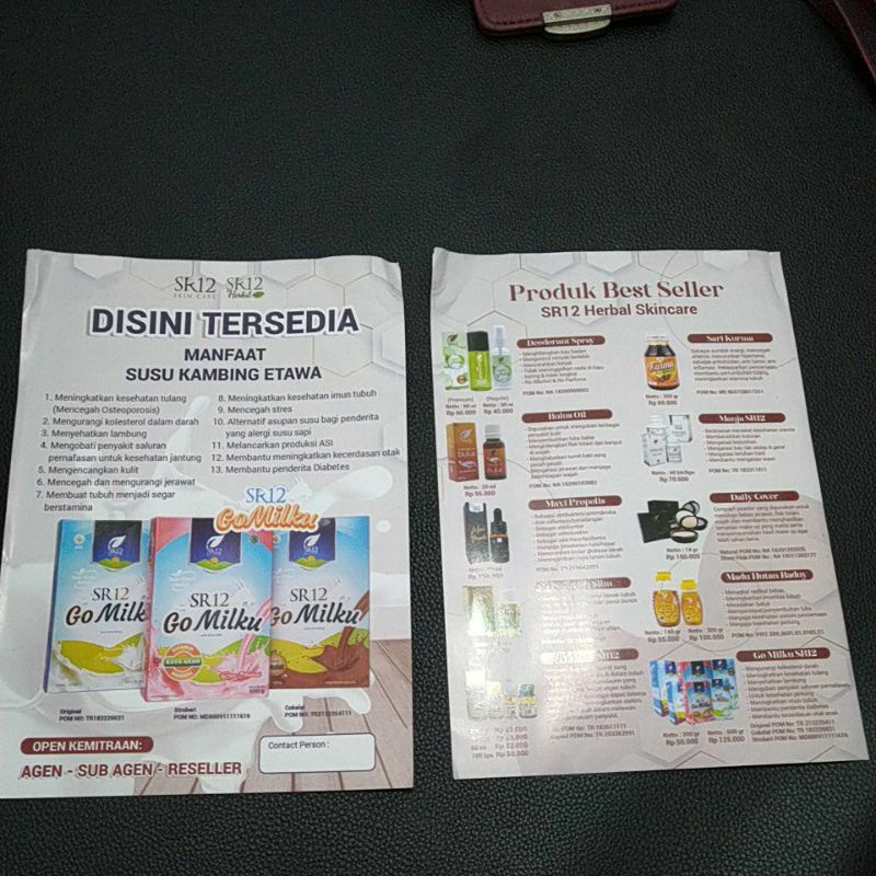 Jual Brosur terbaru Sr12 Bolak balik / brosur promosi / herbal | Shopee Indonesia