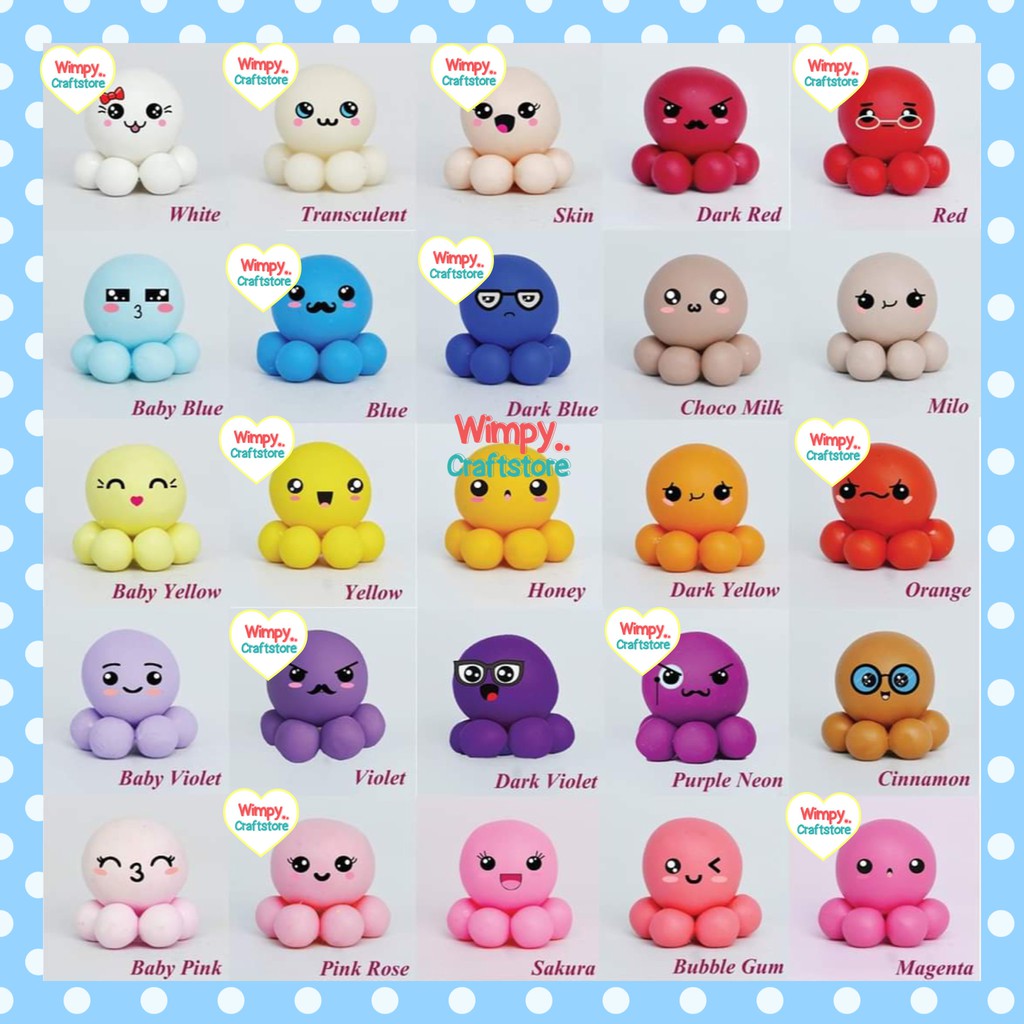 Jual Blessing clay ekonomis resin clay air dry clay cold porcelain ...