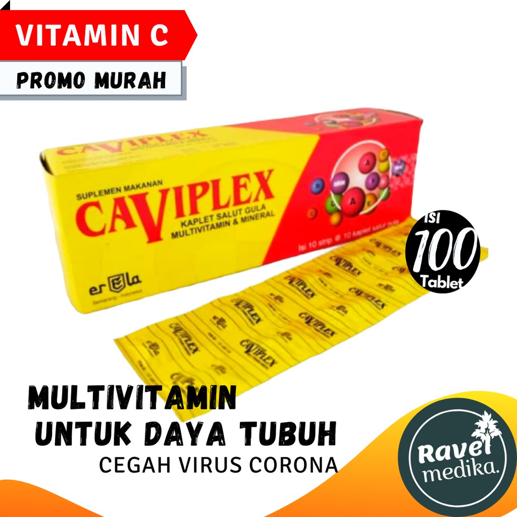Jual VITAMIN C BOX CAVIPLEX MULTIVITAMIN & MINERAL 1 DUS ISI 100 TABLET ...