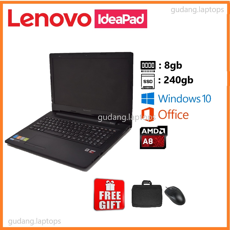 Jual Laptop Lenovo Ideapad AMD A8 Radeon R5/ Ram 8gb Ssd 240gb Windows ...