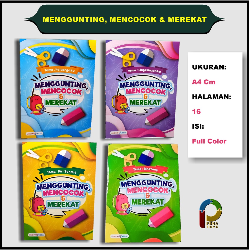 Jual Buku Aktivitas Gunting Tempel: Menggunting Mencocok dan Merekat ...