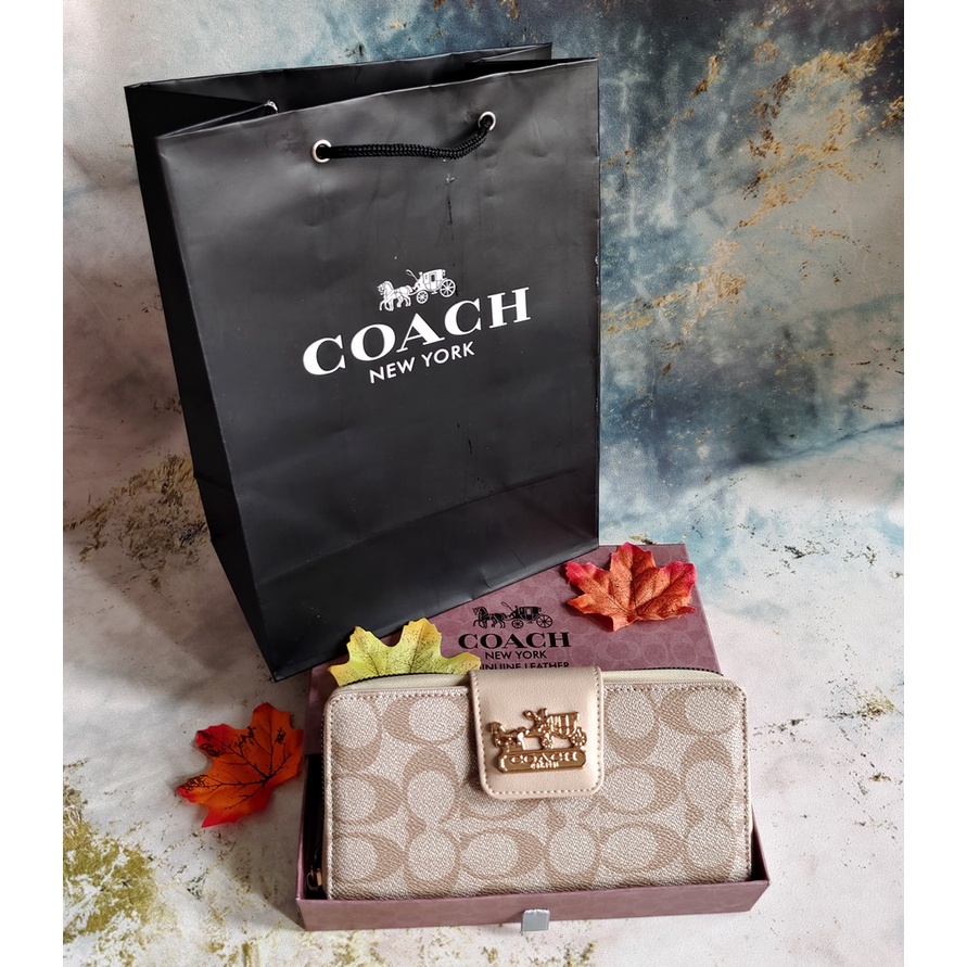 Jual Dompet Coach Panjang Lipat Kombinasi 1res With Box PaperBag ...