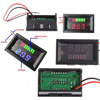 Jual Dual Display : Battery Level + Voltmeter Capacity Progress LED Bar Baterai Aki 12v Charger ...