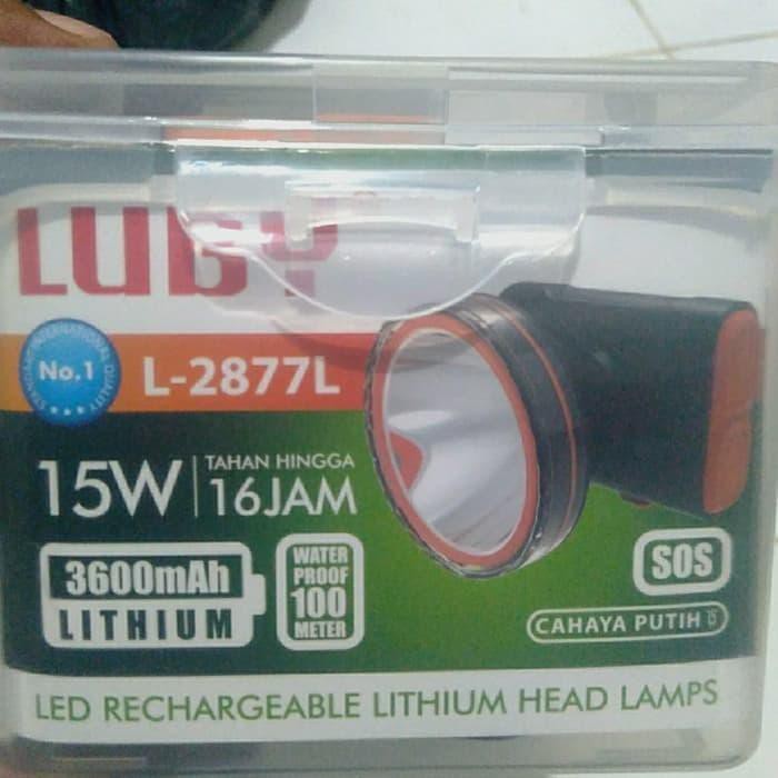 Jual SENTER KEPALA / LUBY HEADLAMP SENTER KEPALA 15 watt 2877L Tahan 16 ...