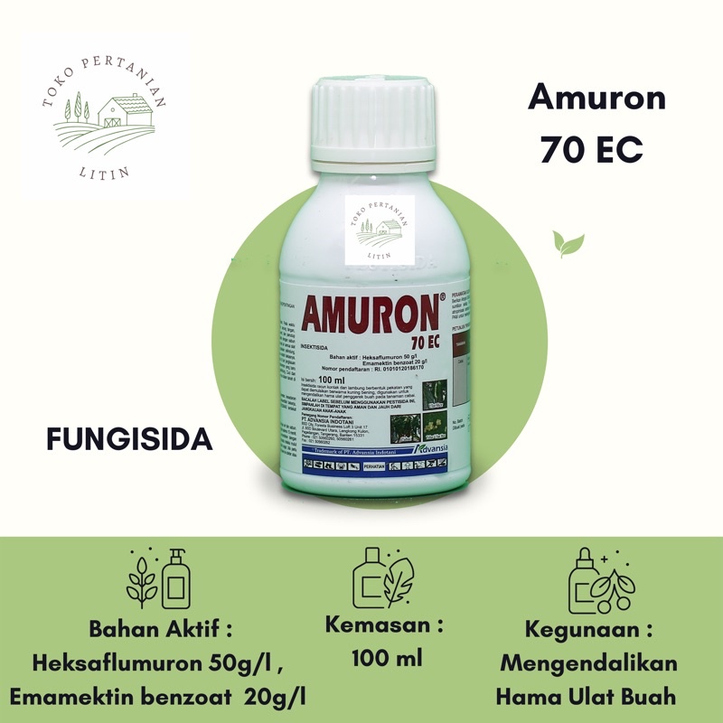 Jual Amuron 70 EC - 100 ml (Insektisida) Pengendali Hama Ulat Penggerak ...