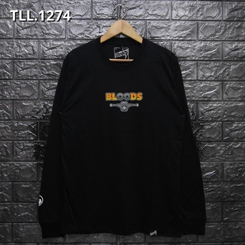Kaos Longsleeve Bloods Baju Distro Lengan PAnjang Bloods | Shopee Indonesia