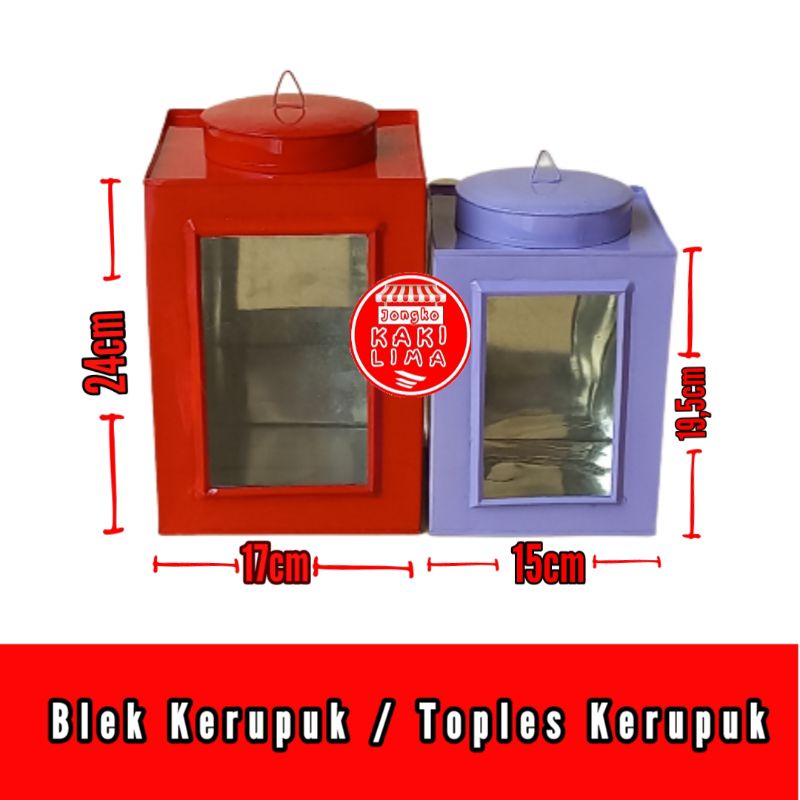 Jual Toples Kaleng kerupuk Jadul / Blek Kerupuk / Toples Kerupuk Warna ...