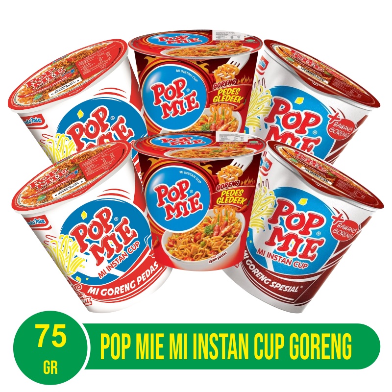 Jual (6pcs) Pop Mie Mi Instan Cup Goreng 75 gr | Shopee Indonesia