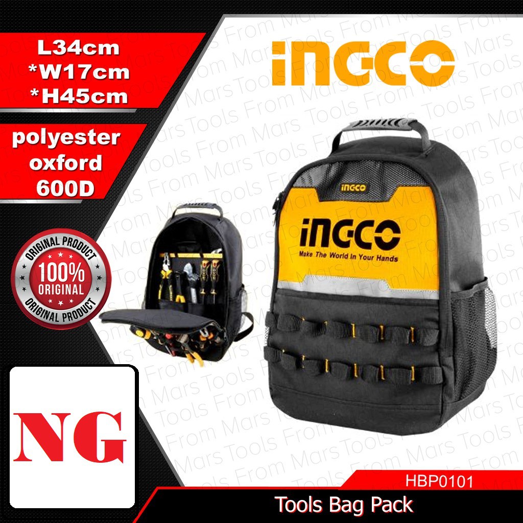 Jual INGCO TOOLBAG 20KG TAS PERKAKAS RANSEL TOOLS BACKPACK INGCO ...