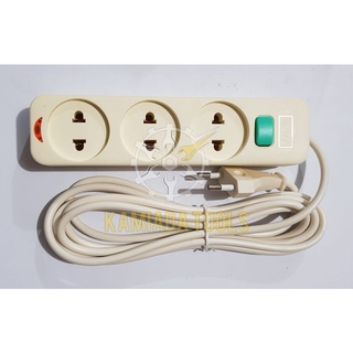 Jual Cok sambung/ Kabel sambung Cahaya 3 lubang/ Stopkontak 3 lubang 3 ...