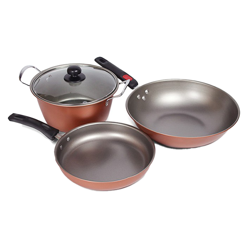 Jual GM Bear Panci Set Wajan Penggorengan Teflon isi 3 Pcs 1090-Arria Set Panci Teflon Indonesia ...