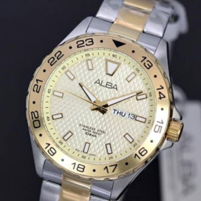 Jual ALBA AV3502 GMT Bezel Rotating 24 Hours Timezone ORIGINAL ...