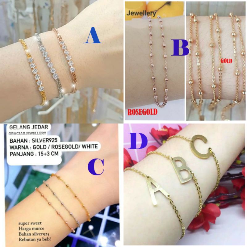 Jual GELANG TITANIUM DIAMOND -GELANG TANGAN HURUF TITANIUM - GELANG ...