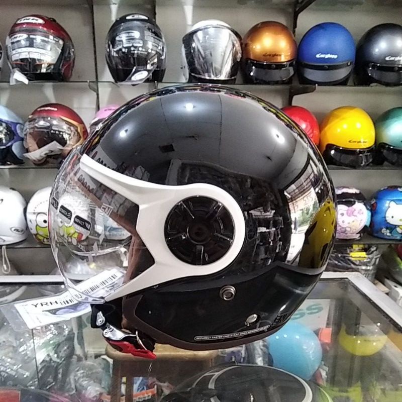 Jual HELM CARGLOSS YRH HIJAB BLACK GLOSS HELM HIJAB CARGLOSS | Shopee ...