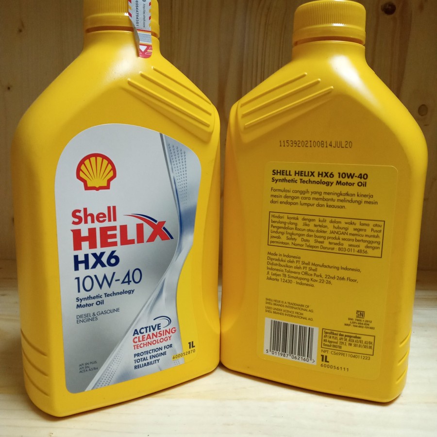 Jual OLI MOBIL SHELL HELIX HX6 10W-40 1 LITER | Shopee Indonesia