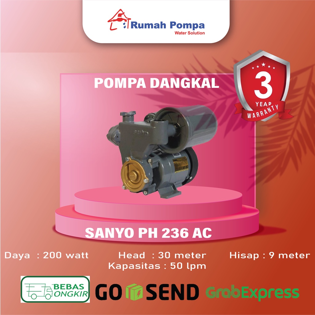 Jual Mesin Pompa Air Dangkal Sanyo PH 236AC | Shopee Indonesia