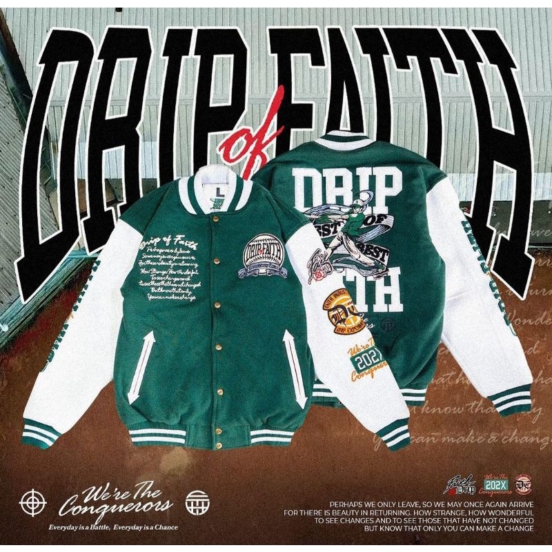 Jual FAITH INDUSTRIES X DRIP EXPERIMENTS SPECIAL VARSITY JACKET ...