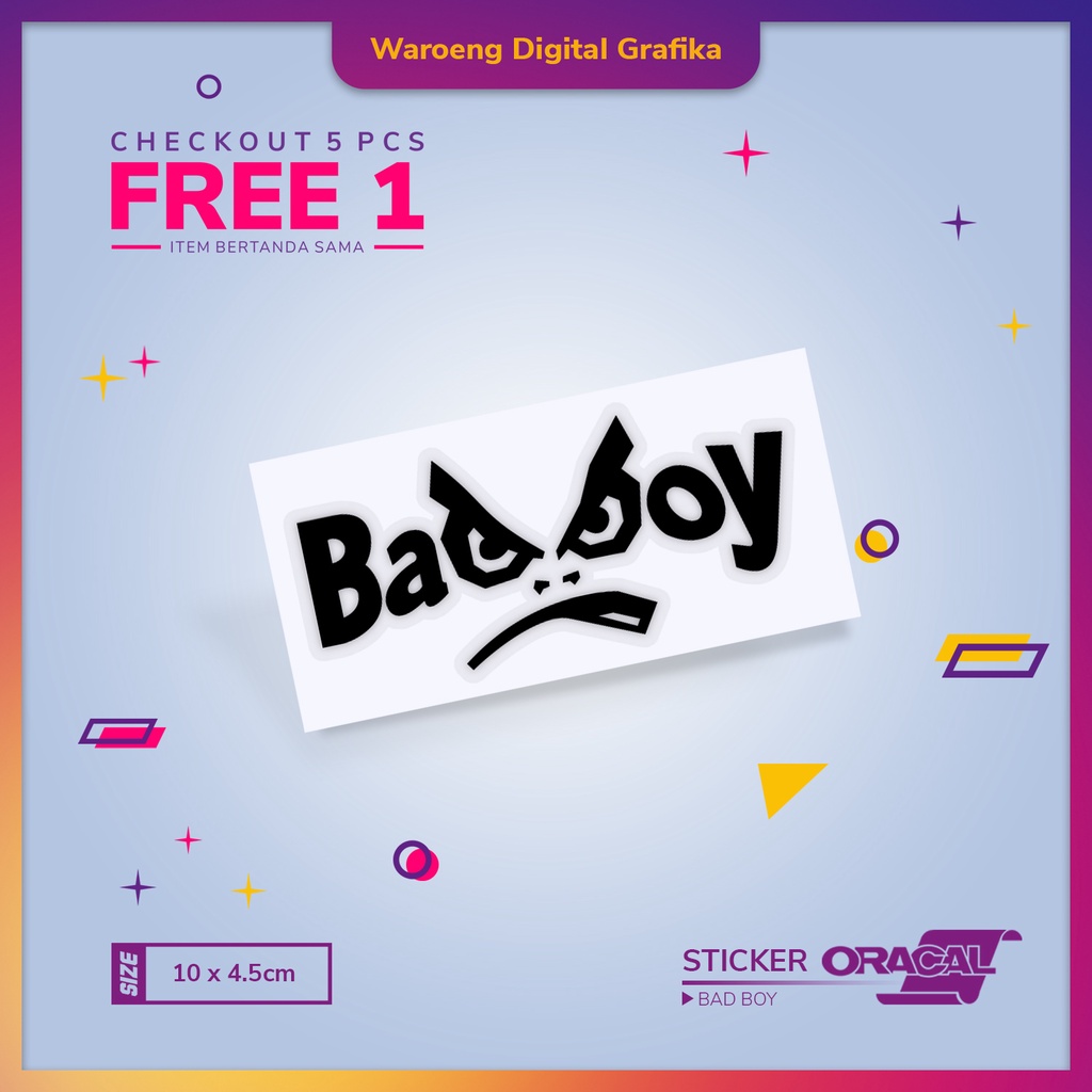 Jual Cutting Sticker Bad Boy | Sticker Badboy | Cutting Sticker Oracal ...