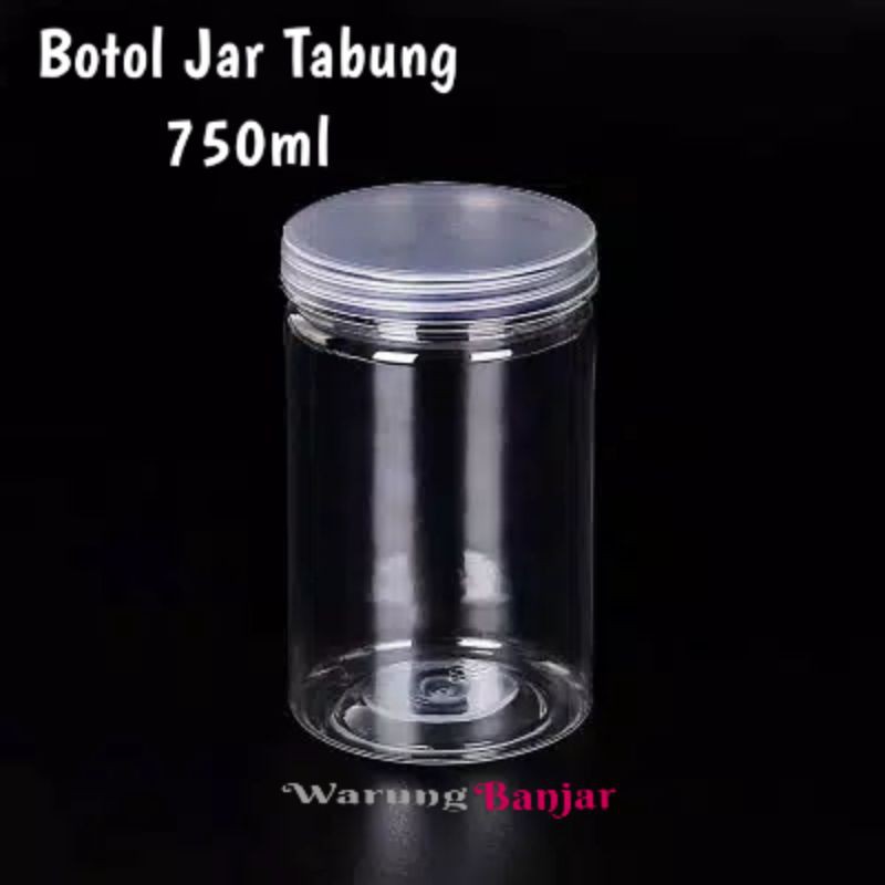 Jual BOTOL PLASTIK JAR SILINDER 750ml/ TOPLES PLASTIK BULAT/ BOTOL JAR ...