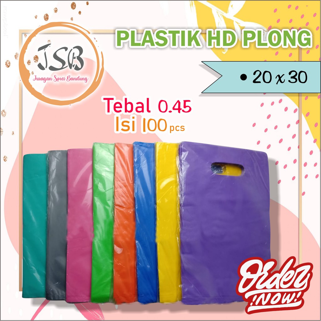 Jual PLASTIK HD PLONG 20X30 (ISI 100PCS) TEBAL 0,45 | PLASTIK OLSHOP ...