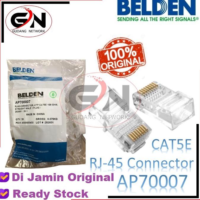 Jual BELDEN CONNECTOR RJ45 CAT.5 (KONEKTOR RJ45 AP700007) ORIGINAL ...