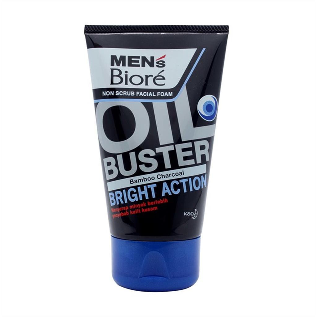 Jual Men's Biore Facial Foam Oil Buster Bright Action 100 gr | Shopee ...