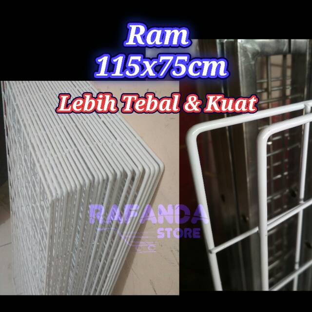 Ram besi TEBAL 115x75cm wire grid wall pajangan aksesoris dinding ...