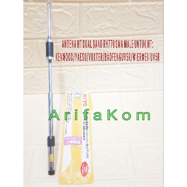 Jual ANTENA TELESCOPIC HT KENWOOD HT YAESU HT FIRSTCOM HT VOXTER W8 RH770 SMA MALE ANTENA RH770 ...