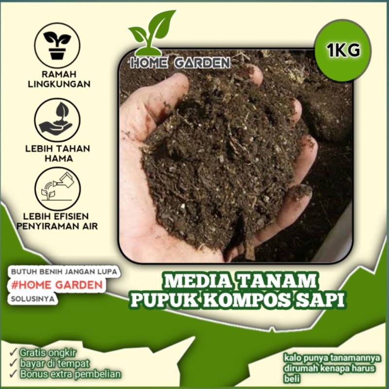 Jual media tanam organik | beli 10kg bonus 1kg pupuk kompos KOTORAN ...