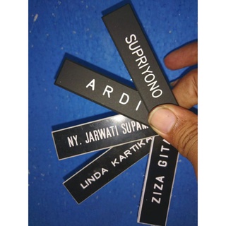 Jual Name Tag Nama Dada Papan nama Grafir Gravir Full Black Doff TNI ...