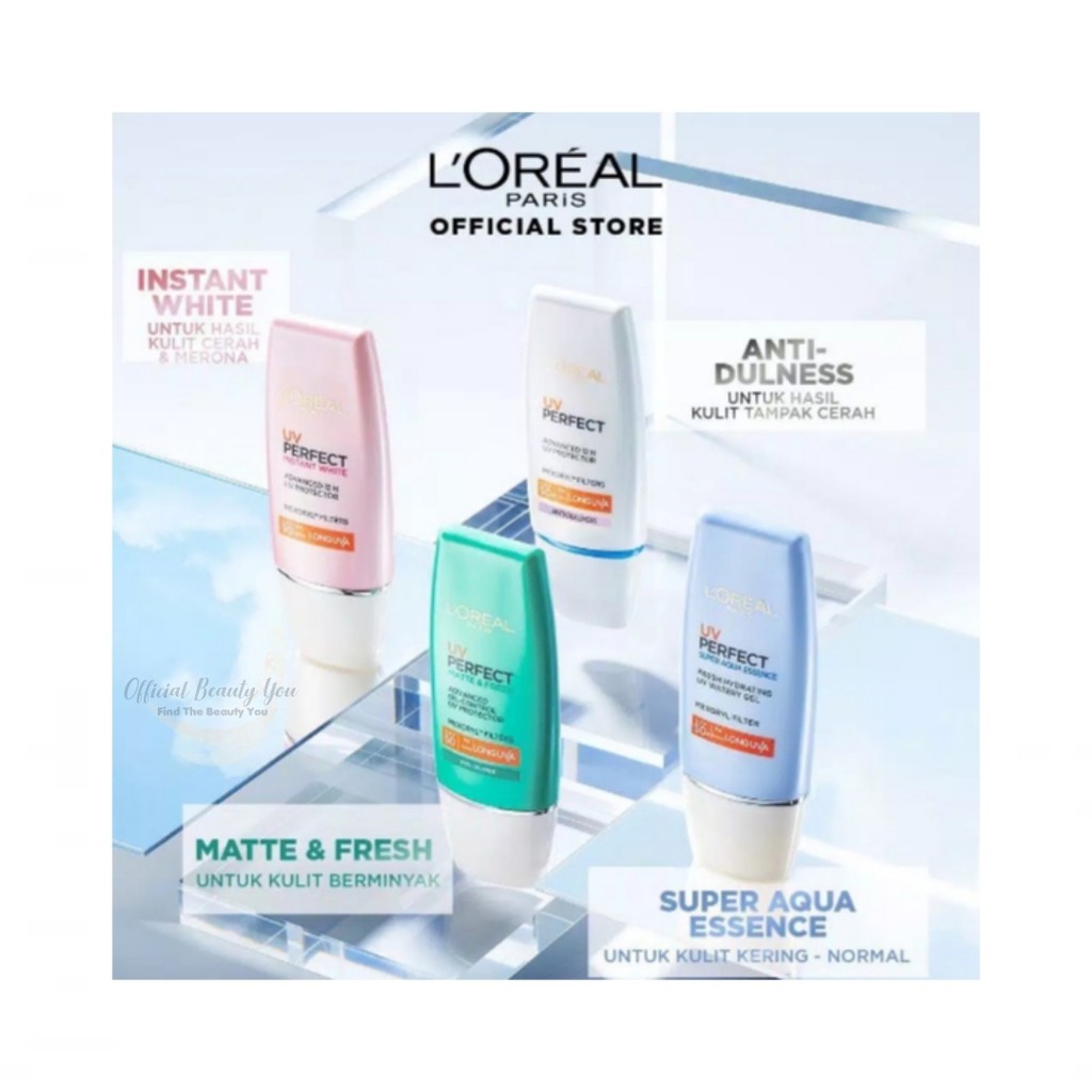 Jual LOREAL Paris UV Perfect Sunscreen SPF 50 - 30ml | Shopee Indonesia