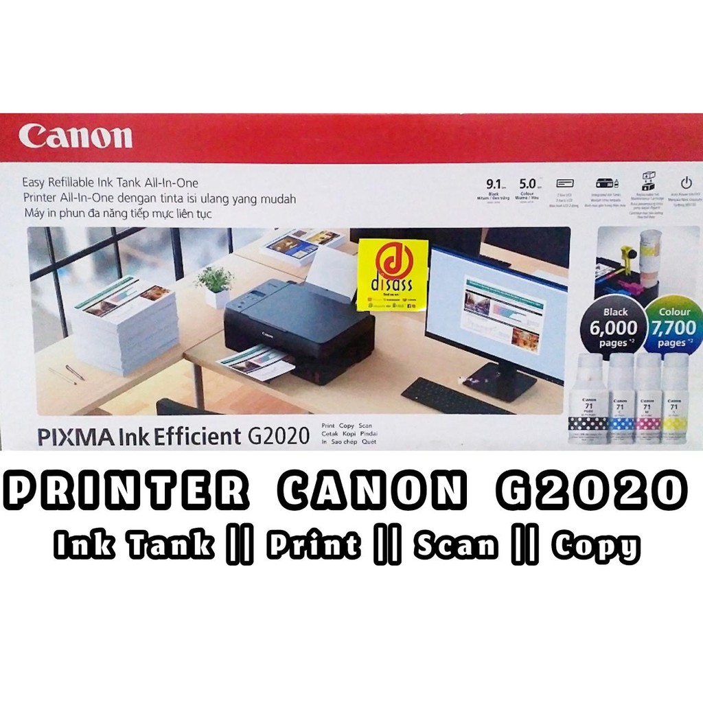Jual PRINTER CANON PIXMA G2020 NEW INFUS PRINT-SCAN-COPY - DISASS JOGJA ...