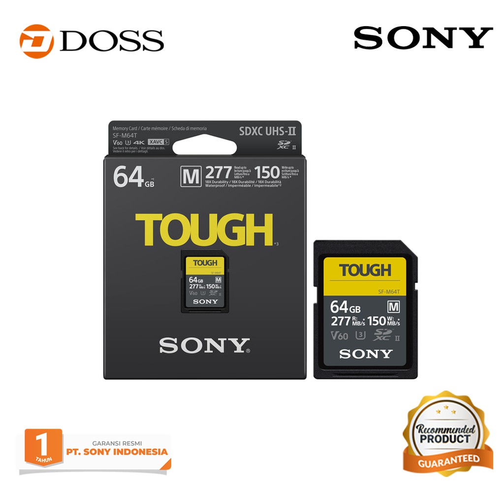 Sony Tough 64GB SF M Series UHS-II SDXC Memory Card | Shopee Indonesia