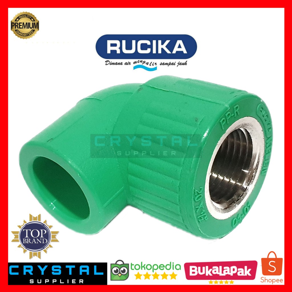 Jual KNIE 90° PPR RUCIKA 1" inch GREEN Knee Drat Dalam KDD ELBOW Female 32 mm Indonesia|Shopee ...