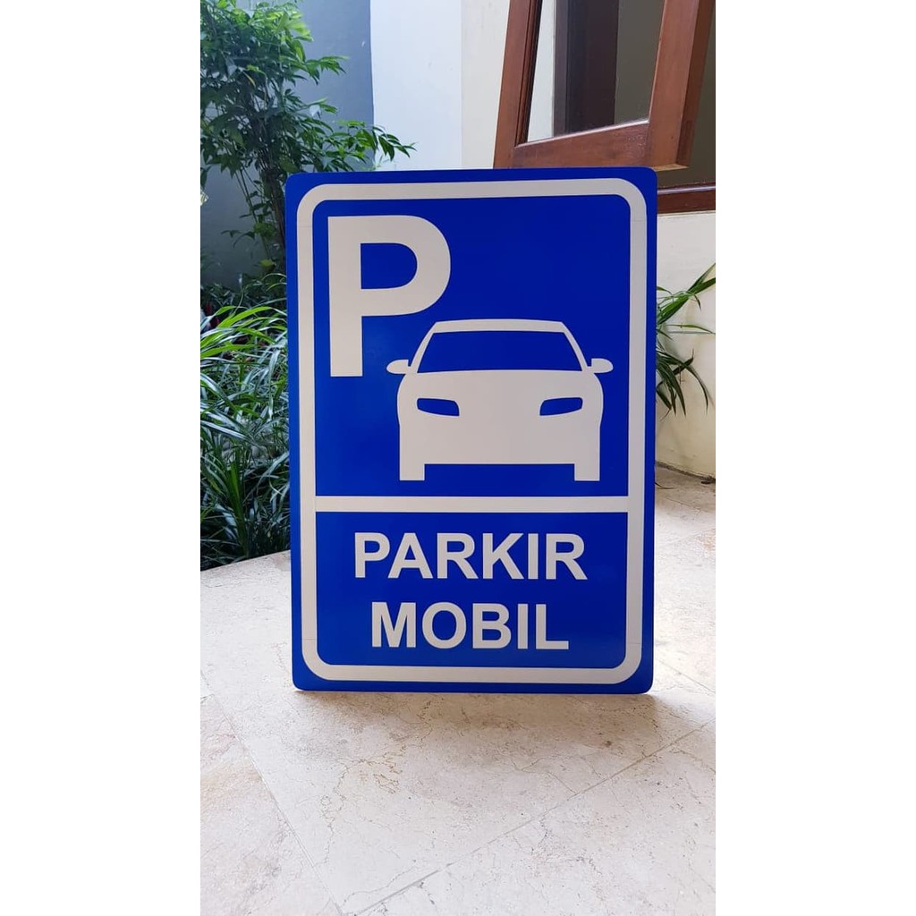 Jual RAMBU PARKIR MOBIL Plat Aluminium Reflektif 35 x 50 cm | Shopee ...