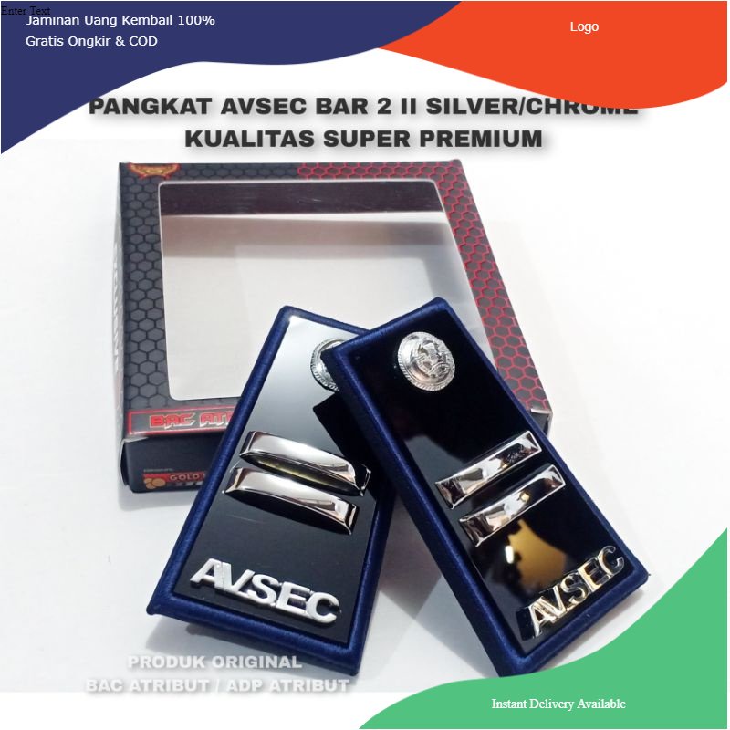 Jual Pangkat Avsec Bar 2 silver Chrome AVSEC BAR II | Shopee Indonesia
