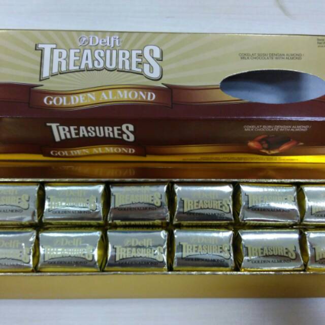Jual Cokelat Delfi Treasures Golden Almond 216gr Indonesia|Shopee Indonesia