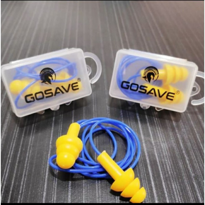(ISI 10 PCS)EARPLUG ULTRAFIT GOSAVE CORDET DENGAN KOTAK PENUTUP SAFETY ...